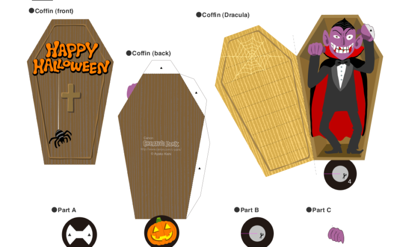 Recortables de dibujos de Halloween | Dibujos para cortar y colorear