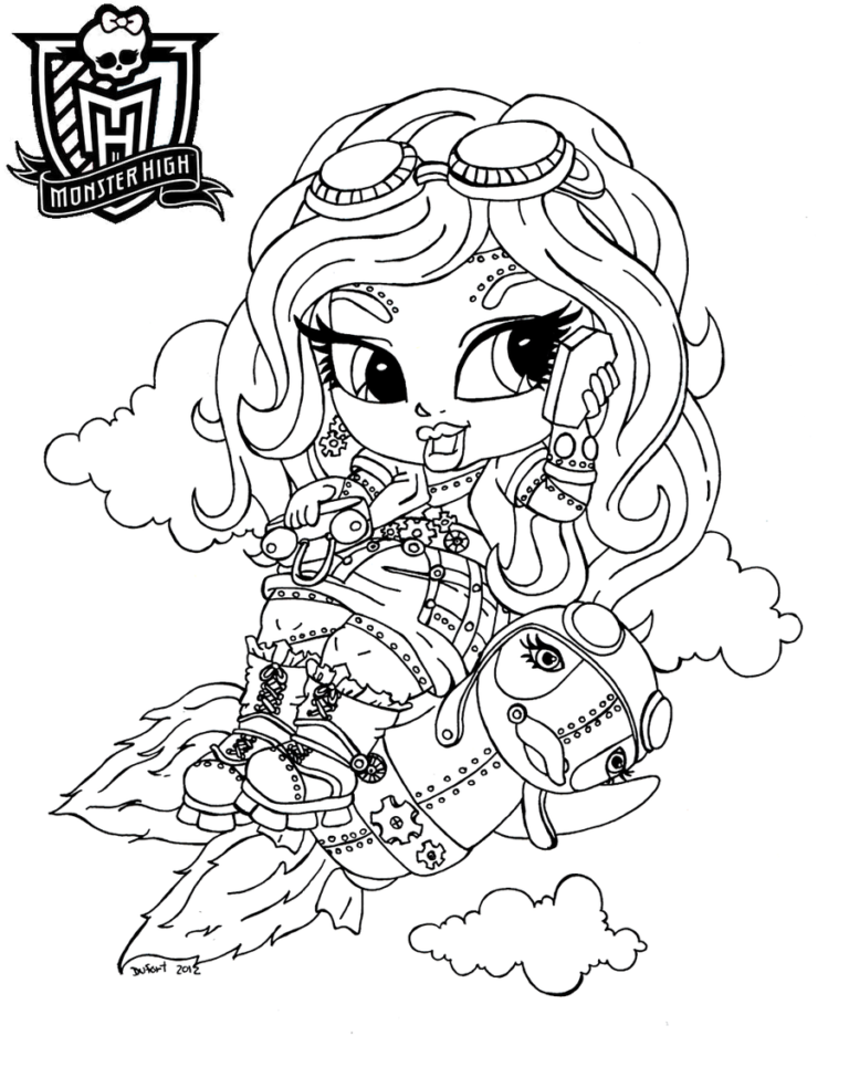 Dibujos para colorear de Monster High de bebés | Rebecca Steam ...